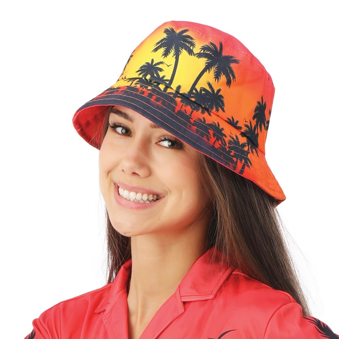 Bucket Hat Miami Palms — Festival Feestartikelen