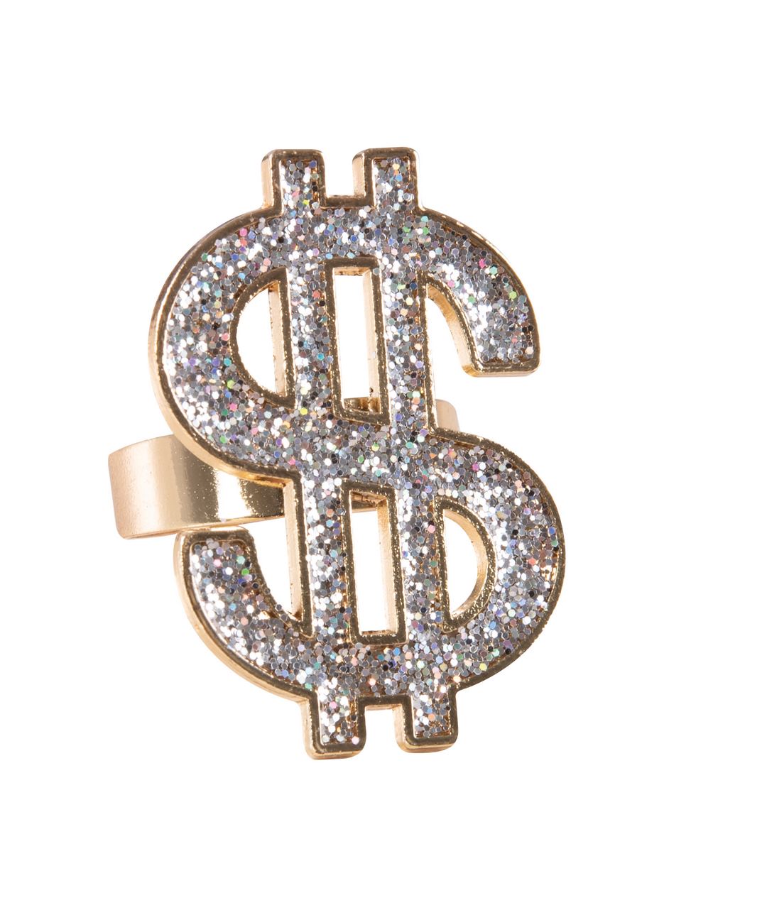 Gouden ring Dollar Diamond — Festival Feestartikelen