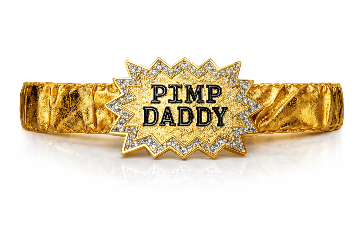 Gouden riem Pimp Daddy — Festival Feestartikelen
