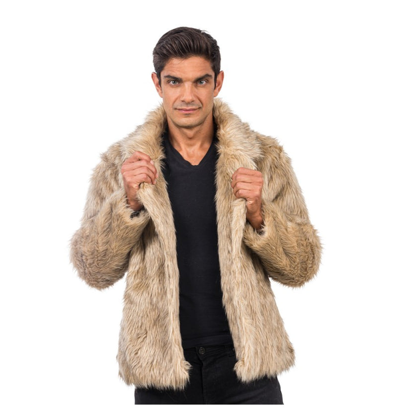 Bontjas Naturel unisex model — Festival Feestartikelen