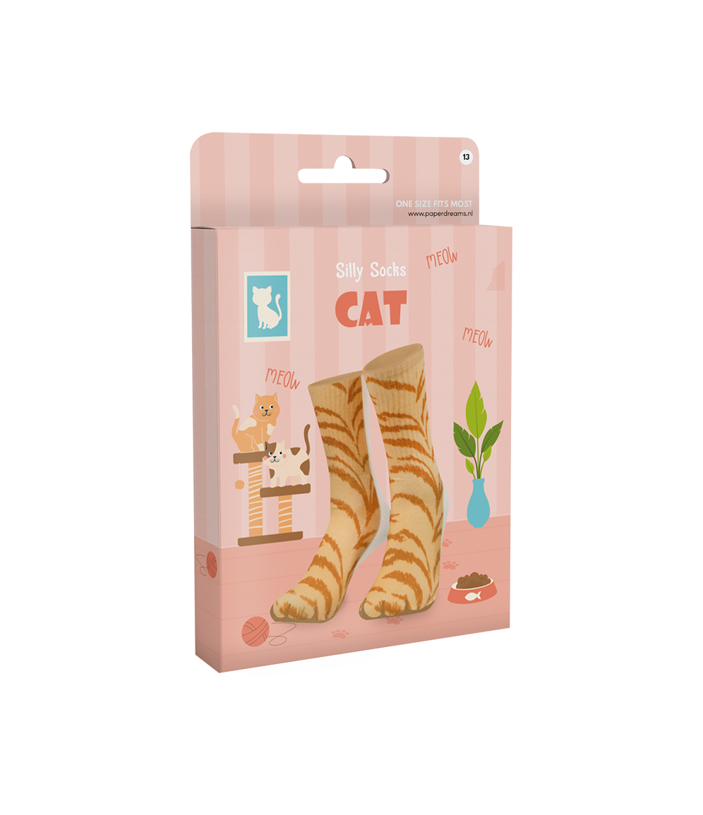 Silly socks - Kat — Festival Feestartikelen